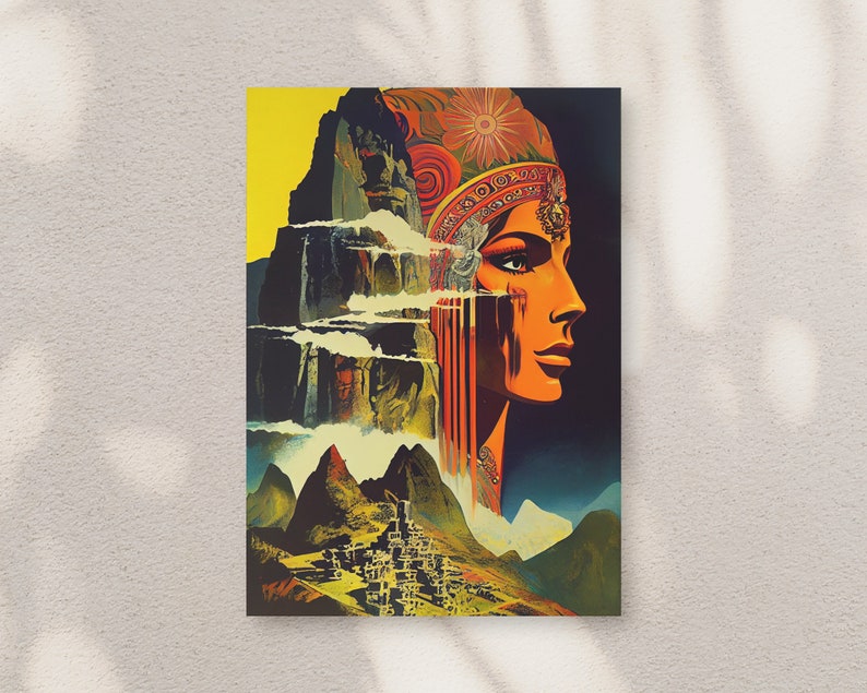 Peruvian Incan Goddess Illustration Art Print, Visionary Painting ...