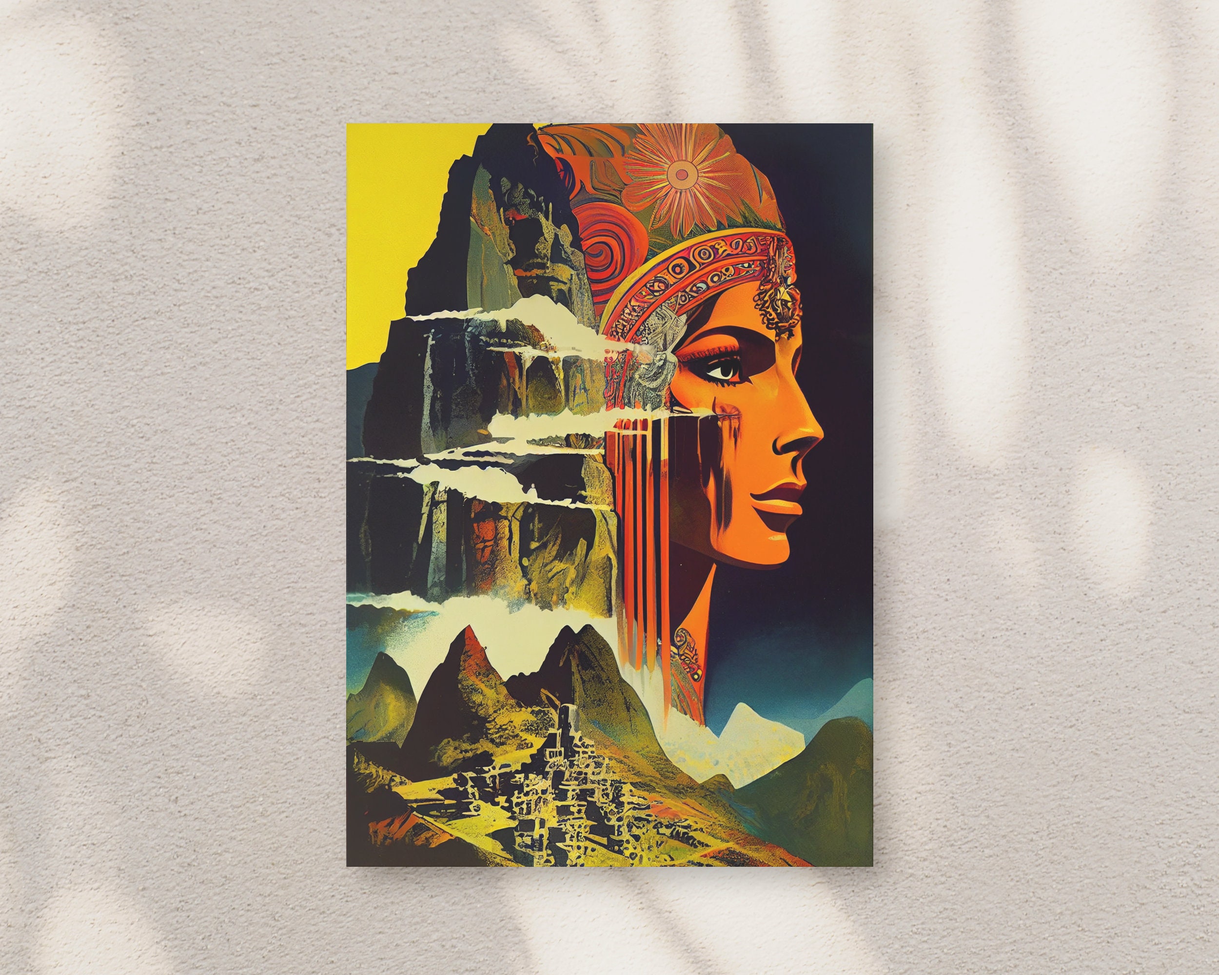 Peruvian Incan Goddess Illustration Art Print, Visionary Painting ...