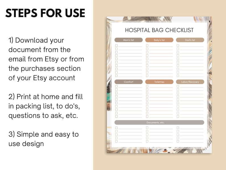 Labor and Delivery Packing List | Hospital Bag Checklist for New Mom ...