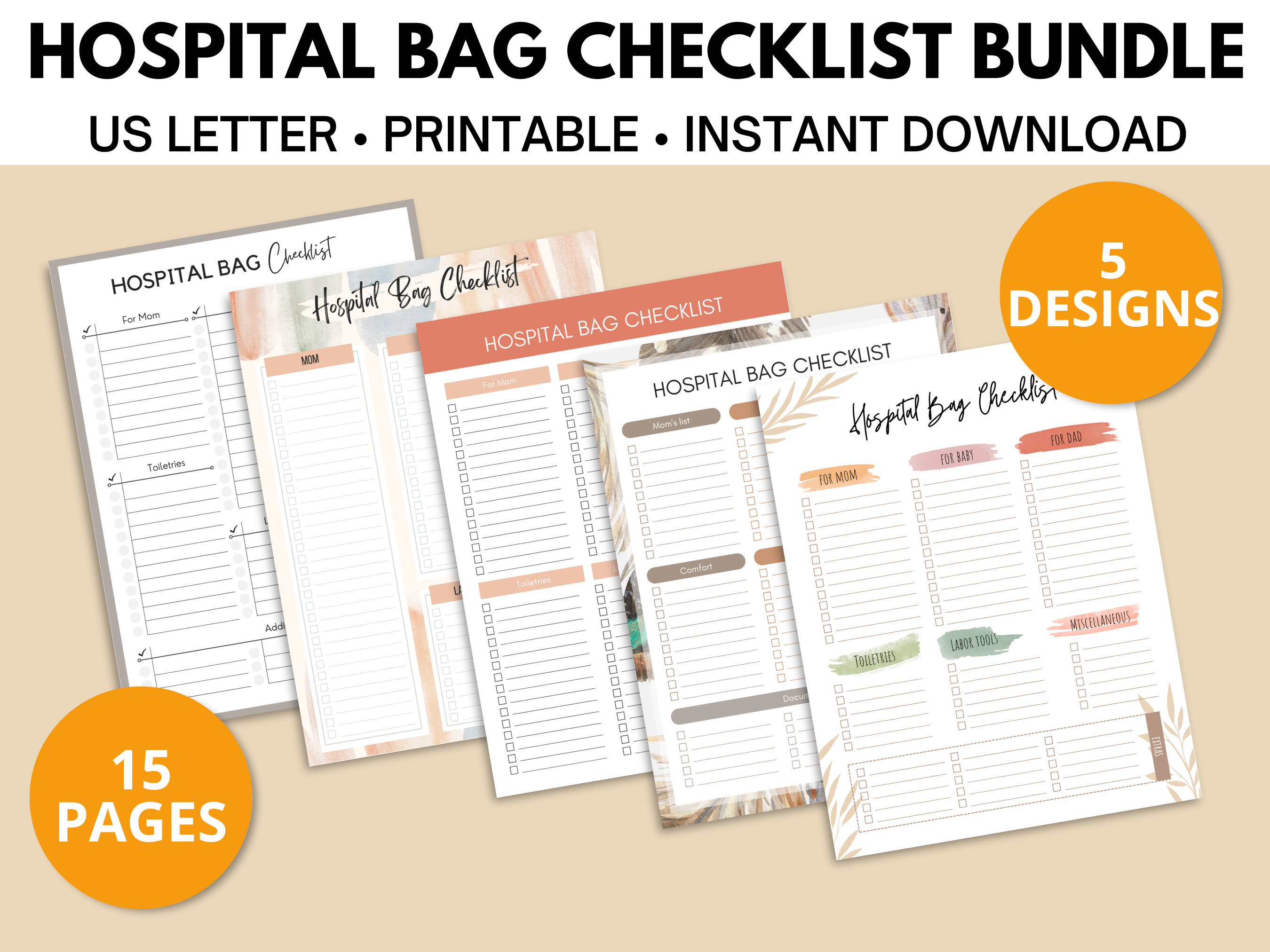 Labor and Delivery Packing List Hospital Bag Checklist for New Mom ...