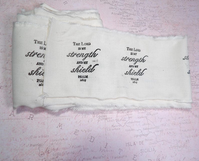 2 Yrds of Scripture Hand Torn Ribbon - Etsy