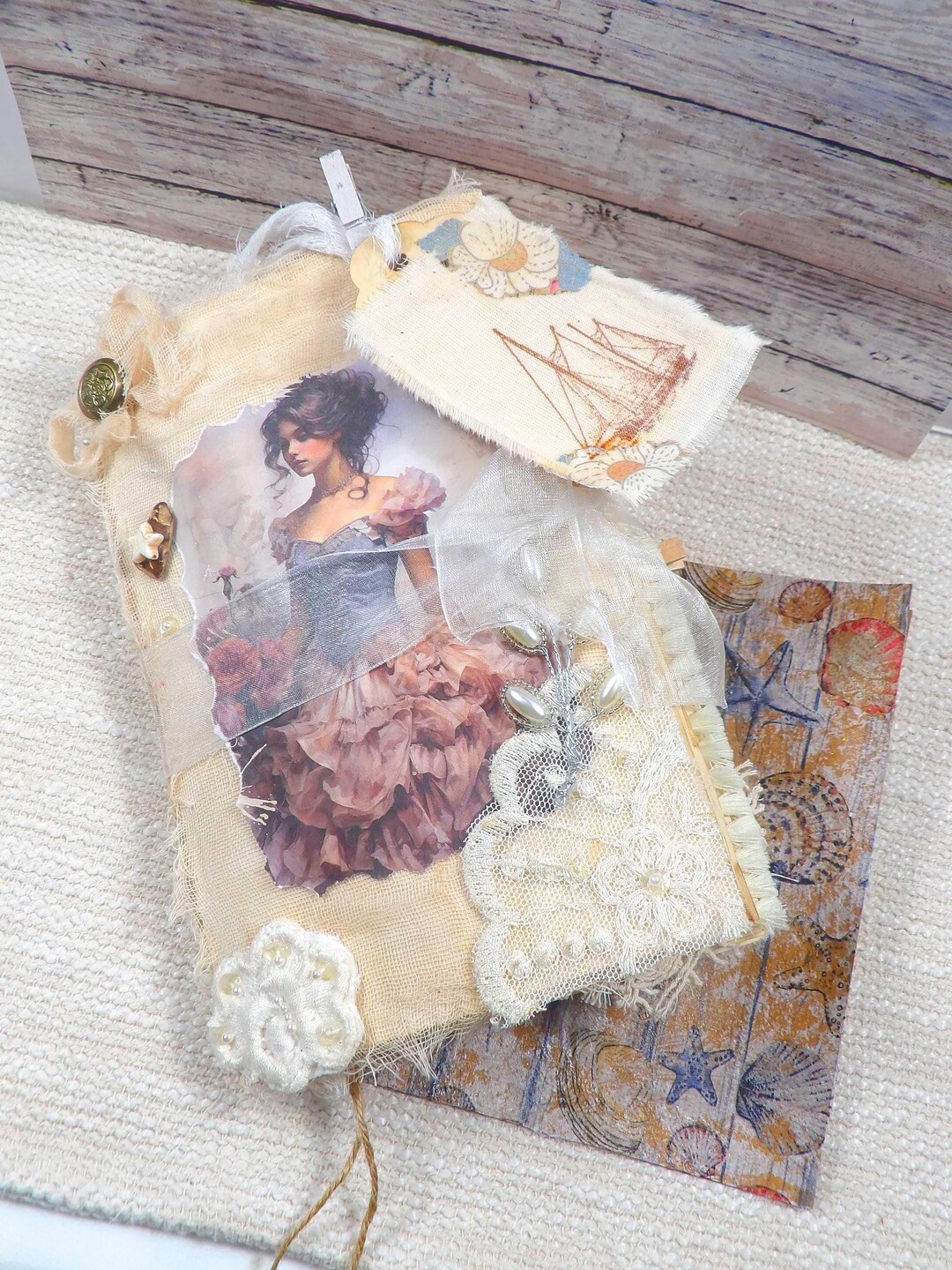 Journal Handmade Vintage Pirate Style Coffee Dyed Papers Crafting ...