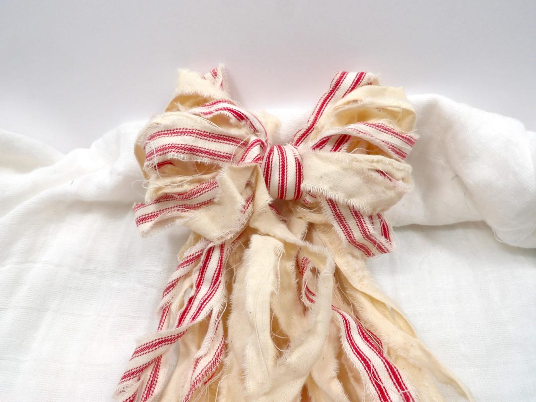 Farmhouse Hand Torn Ribbon Bows Home Decor Cottage Core Kitchen Decor ...