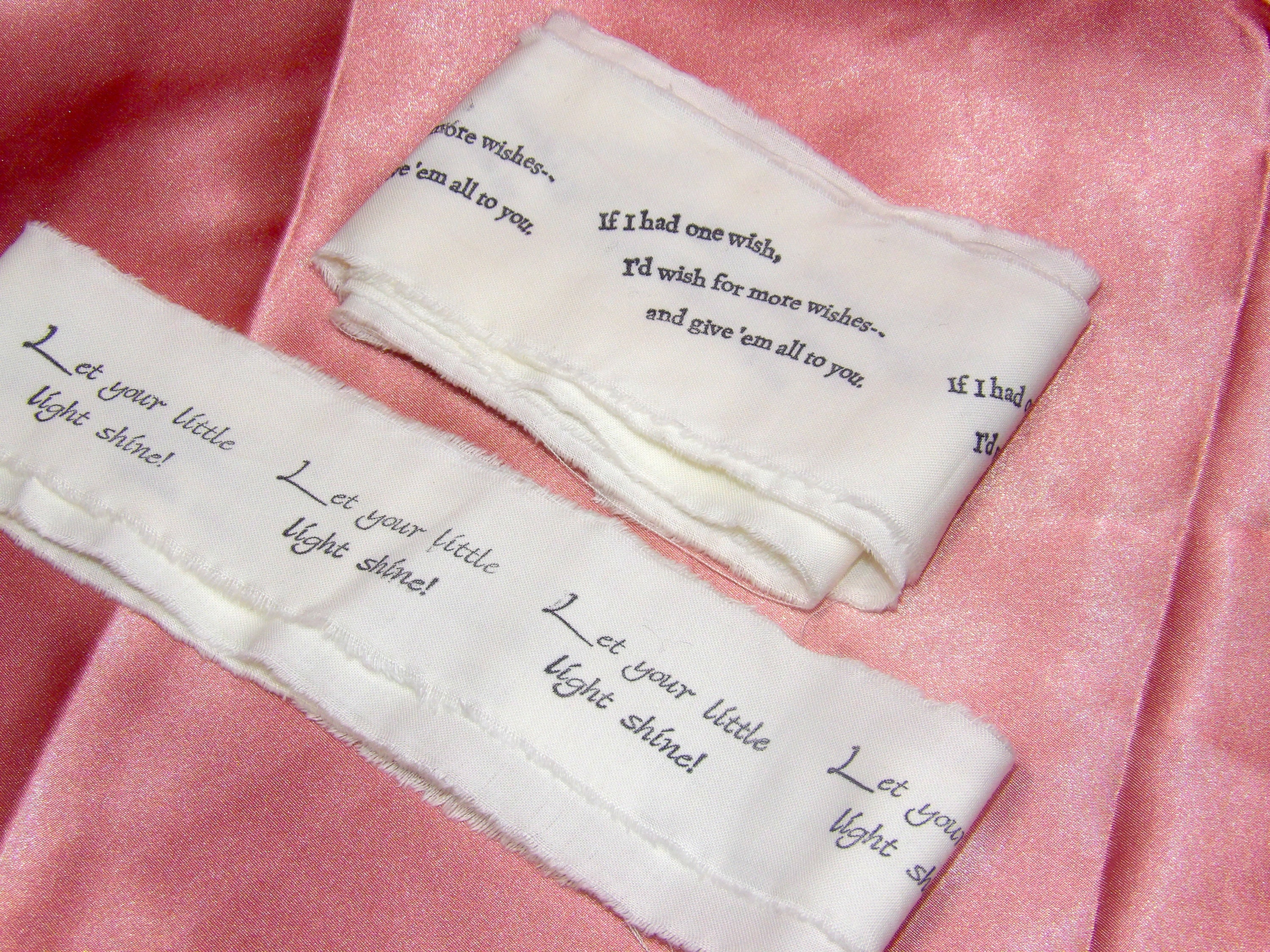 Hand Torn Ribbon Let Your Little Light Shine and If I Had One Wish Gift ...