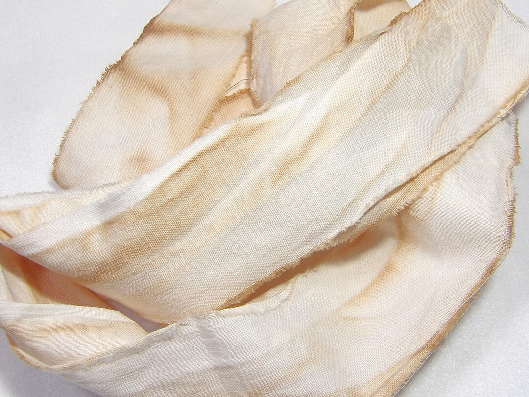 4 Yards of Hand Torn Tea Dyed Frayed Cotton Ribbon - Etsy