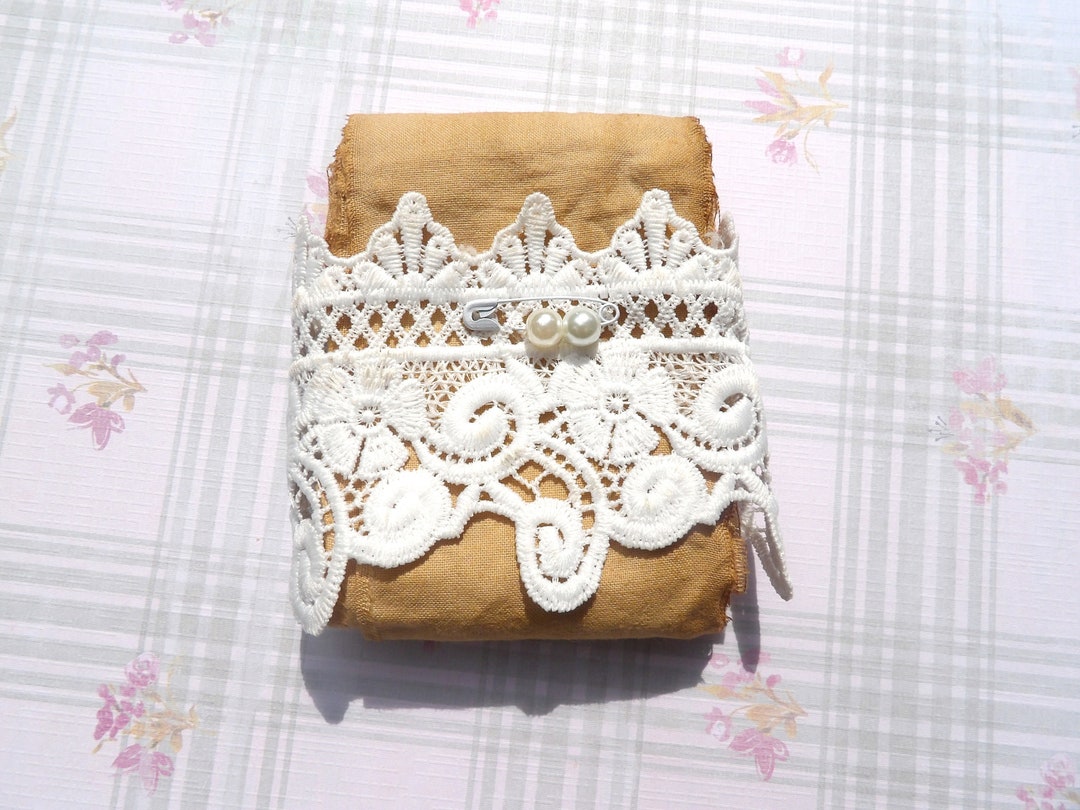 82-inch-long Large Tea Dyed Cotton Hand Torn Ribbon Grungy Ribbon ...