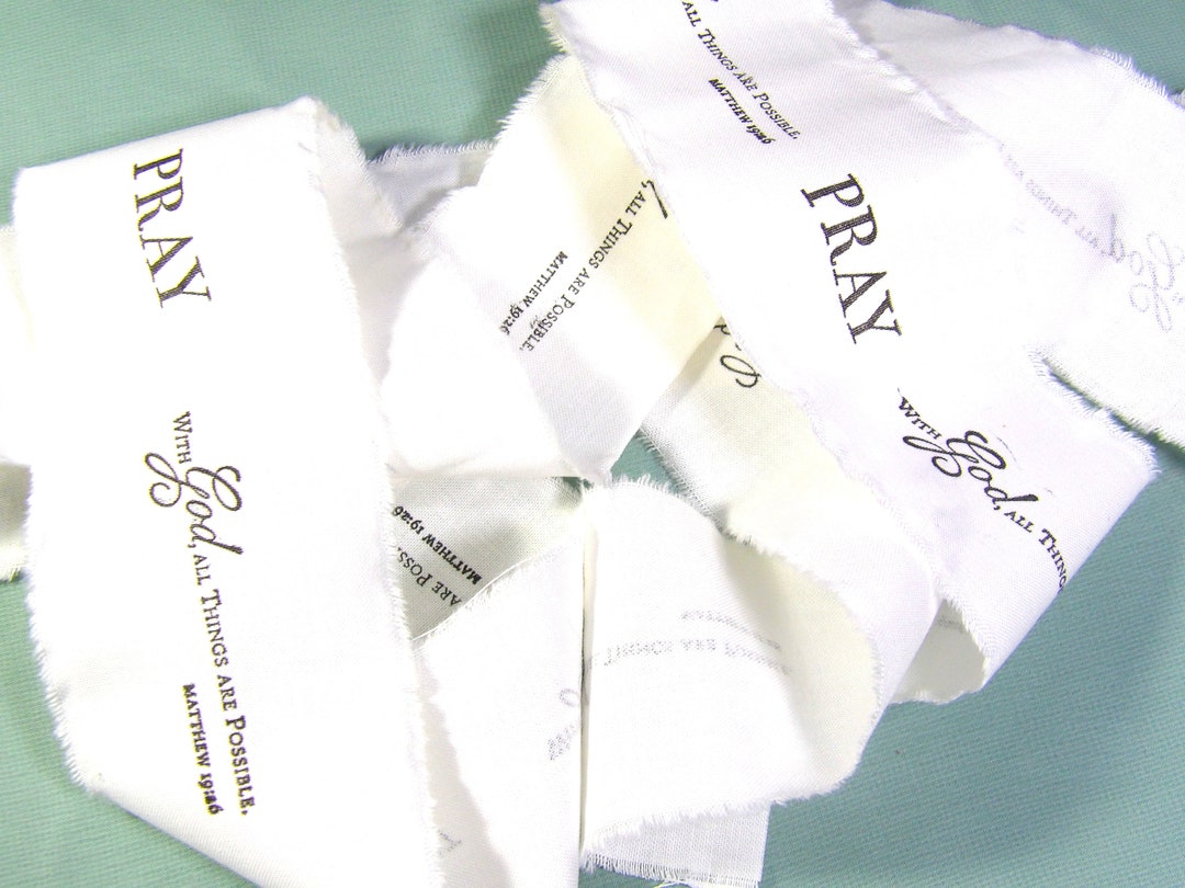 Hand Torn Scripture Ribbon Bible Markers Gift Ribbon Scripture ...