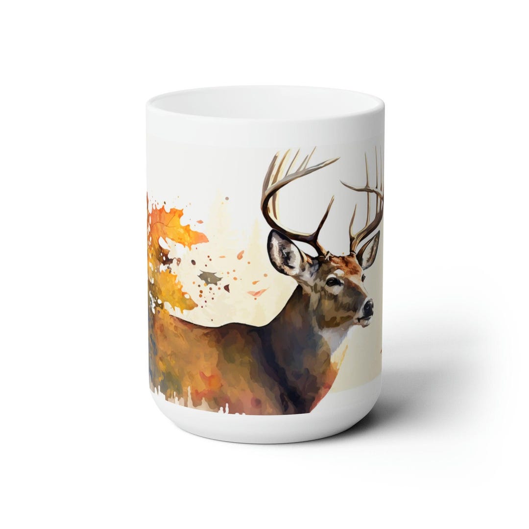 Beautiful Stag Deer Mug, Nature Inspired Coffee Cup, Woodland Animal ...
