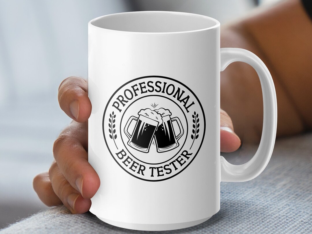 Professional Beer Tester Mug, Unique Gift for Beer Lovers, Black and ...