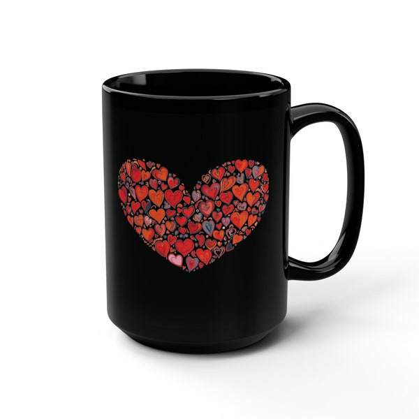 Red Heart Mug - Etsy
