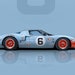 Ford GT40 in Gulf Colours No 6 Poster Print Original Art - Etsy