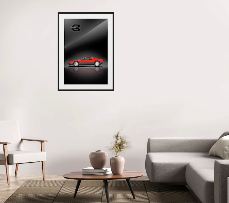 Ferrari 512 Bbi in Red Poster Print Original Art - Etsy