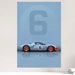 Ford GT40 in Gulf Colours No 6 Poster Print Original Art - Etsy