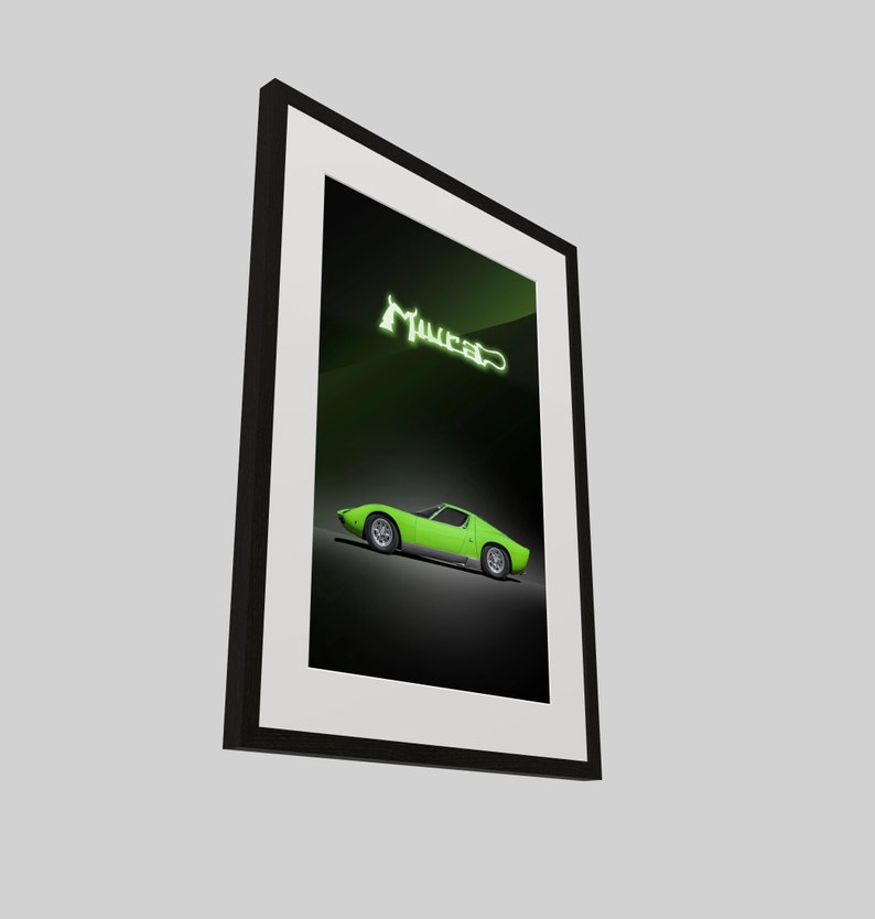 Lamborghini Muira P400 S Verde Poster Print Original Art - Etsy