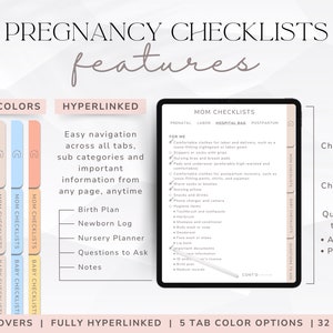 Pregnancy Checklist Bundle for New Mothers, Printable Mom and Baby ...