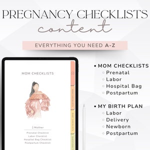 Pregnancy Checklist Bundle for New Mothers, Printable Mom and Baby ...