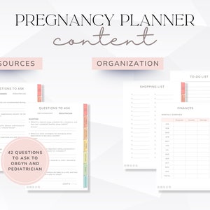 Digital Pregnancy Planner for New Mom, Hyperlinked Pregnancy Journal ...
