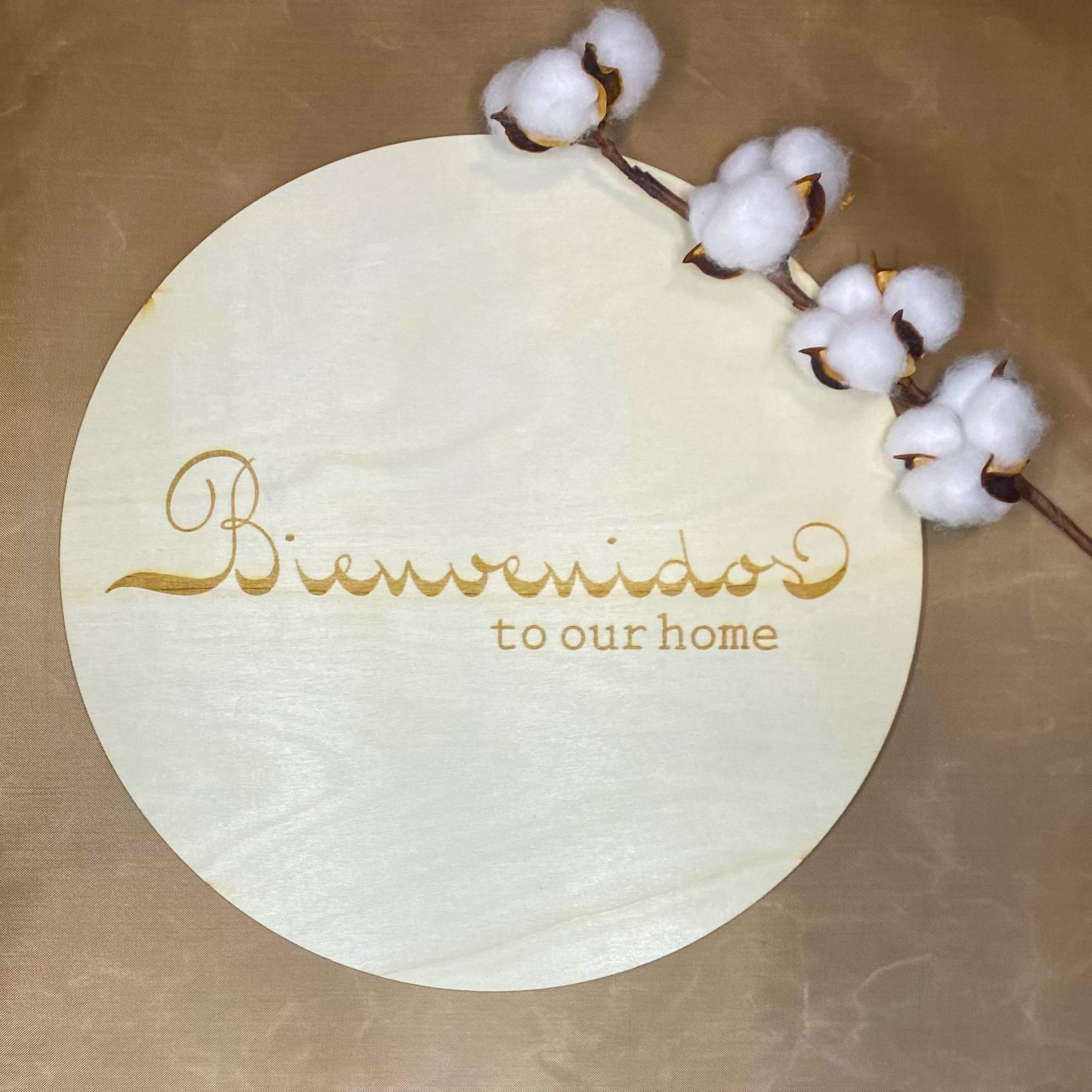 Bienvenidos Circle Sign Welcome Circle Sign Round Home - Etsy