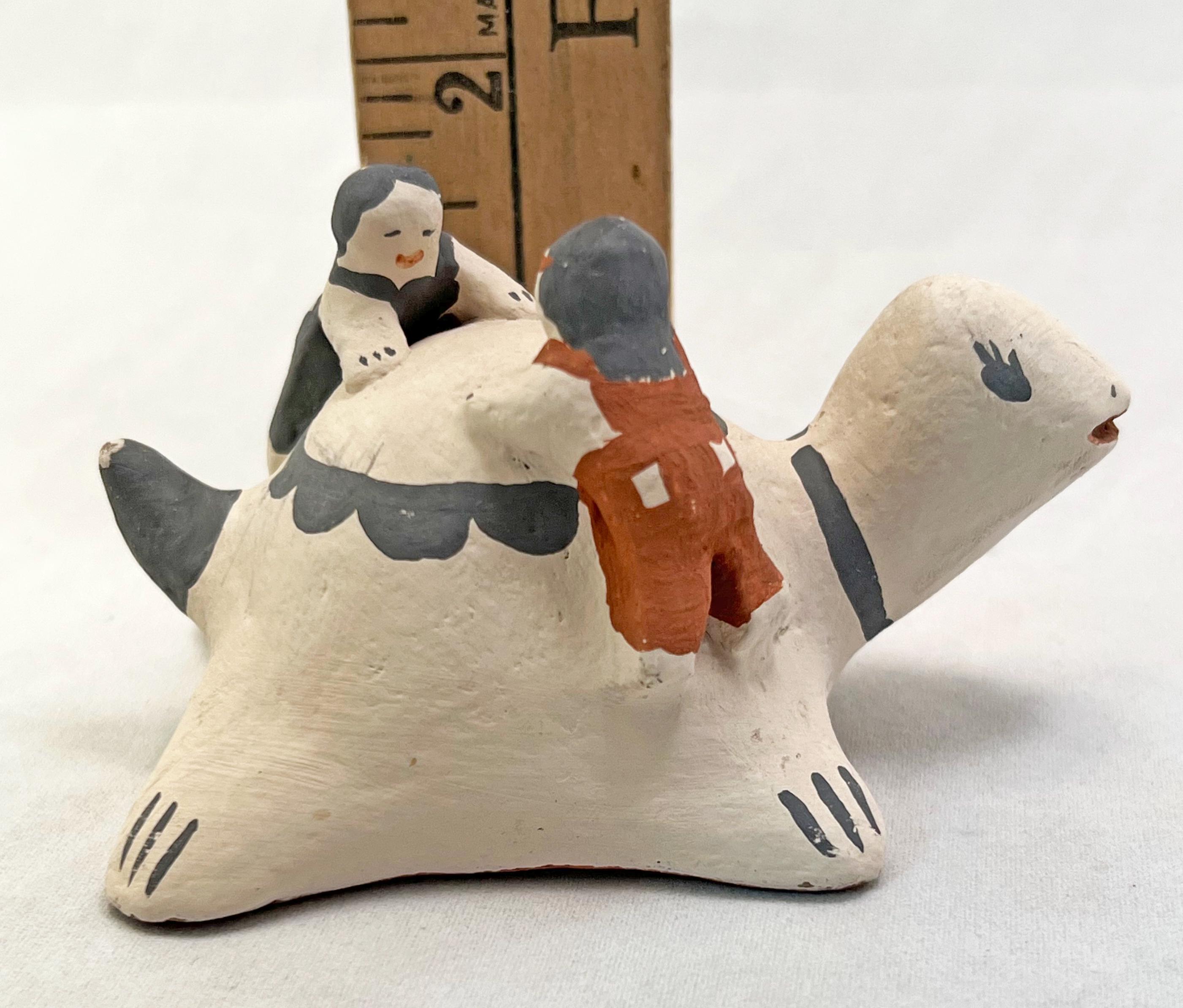 Marie Suina Pottery Storyteller Turtle With 2 Children Cochiti Pueblo ...