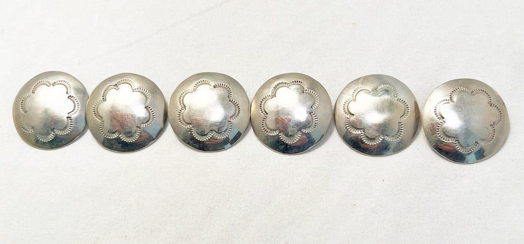 6 Matching Handmade Sterling Silver Navajo Buttons - Etsy