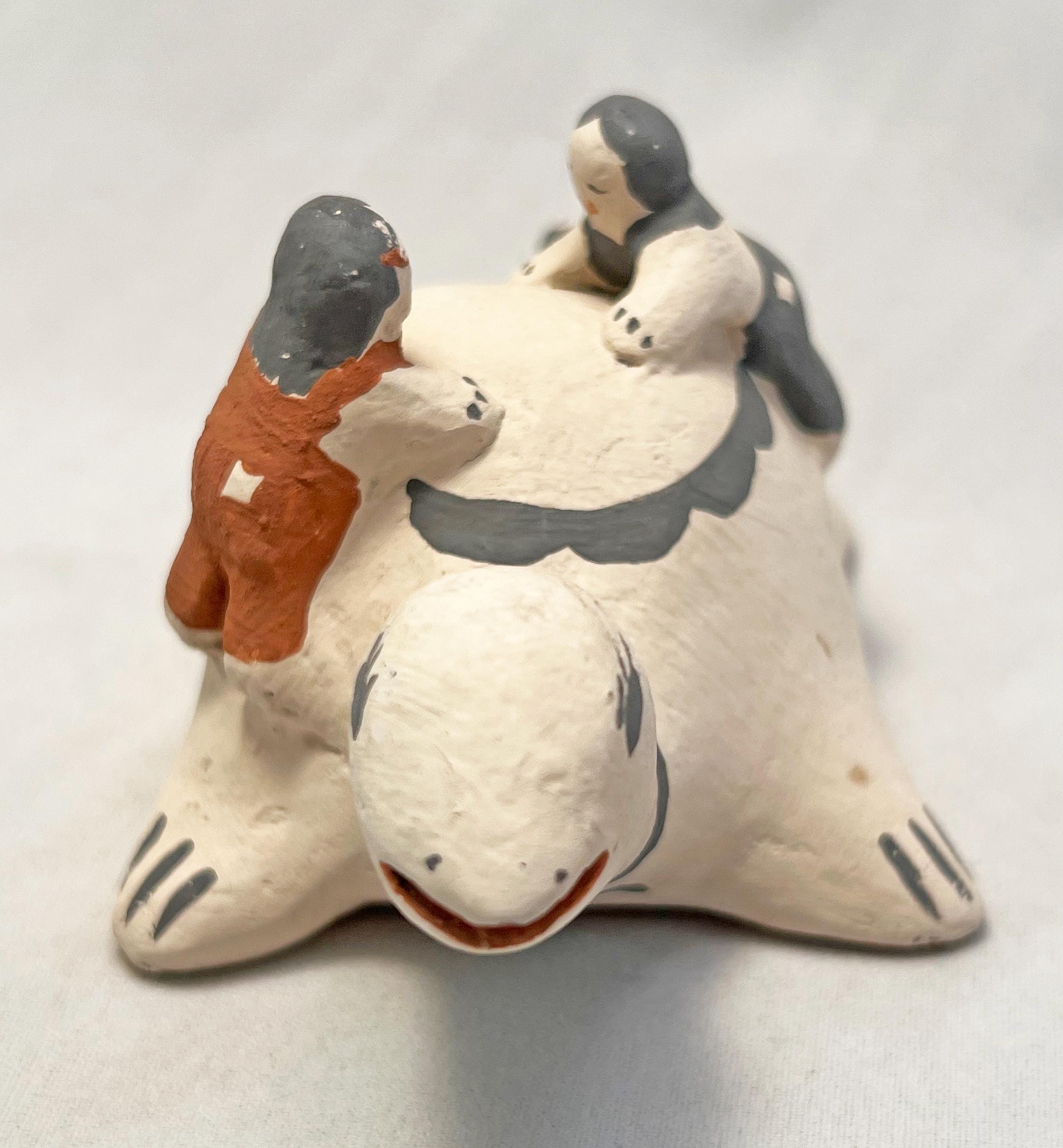 Marie Suina Pottery Storyteller Turtle With 2 Children Cochiti Pueblo ...