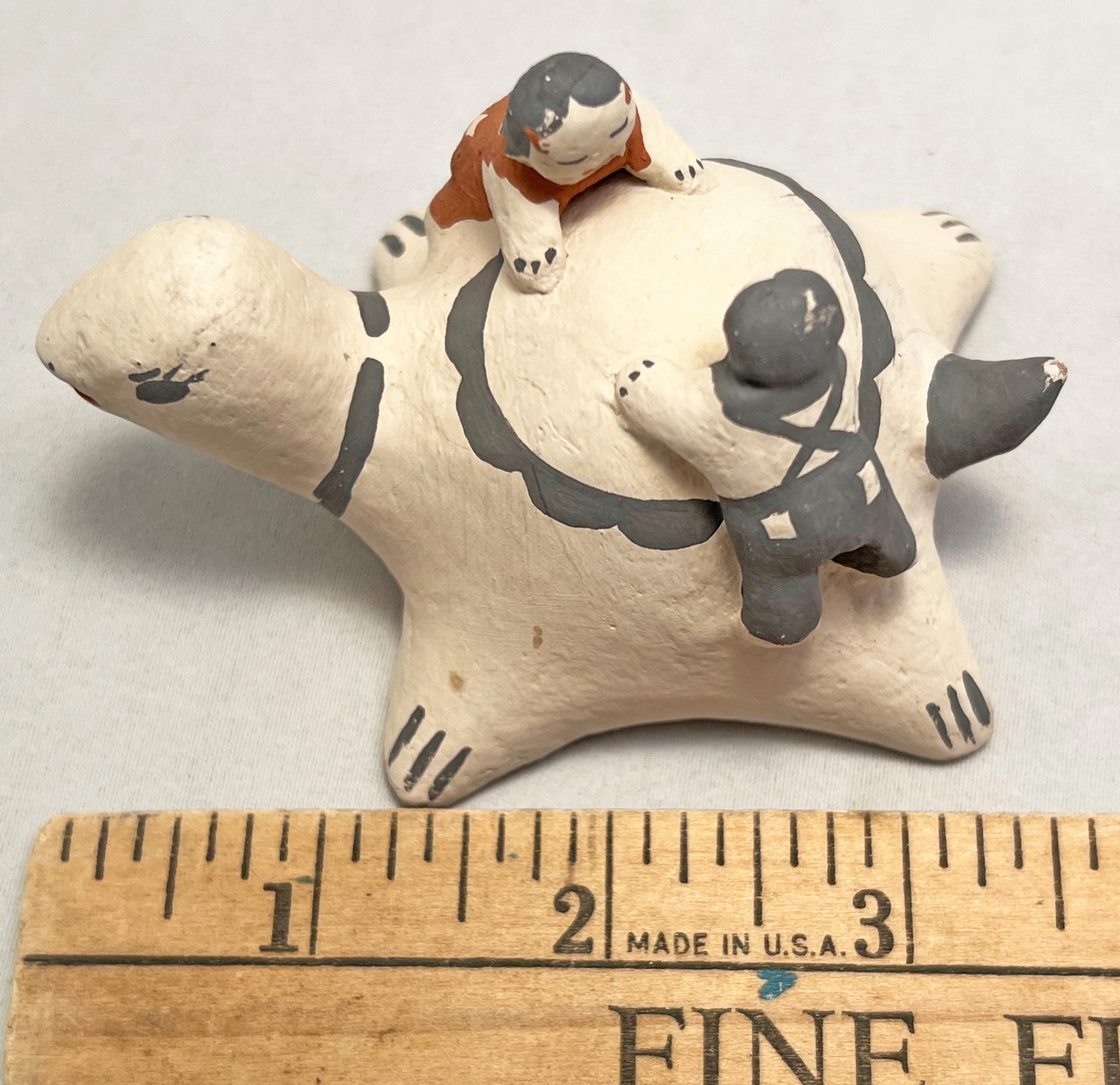 Marie Suina Pottery Storyteller Turtle With 2 Children Cochiti Pueblo ...
