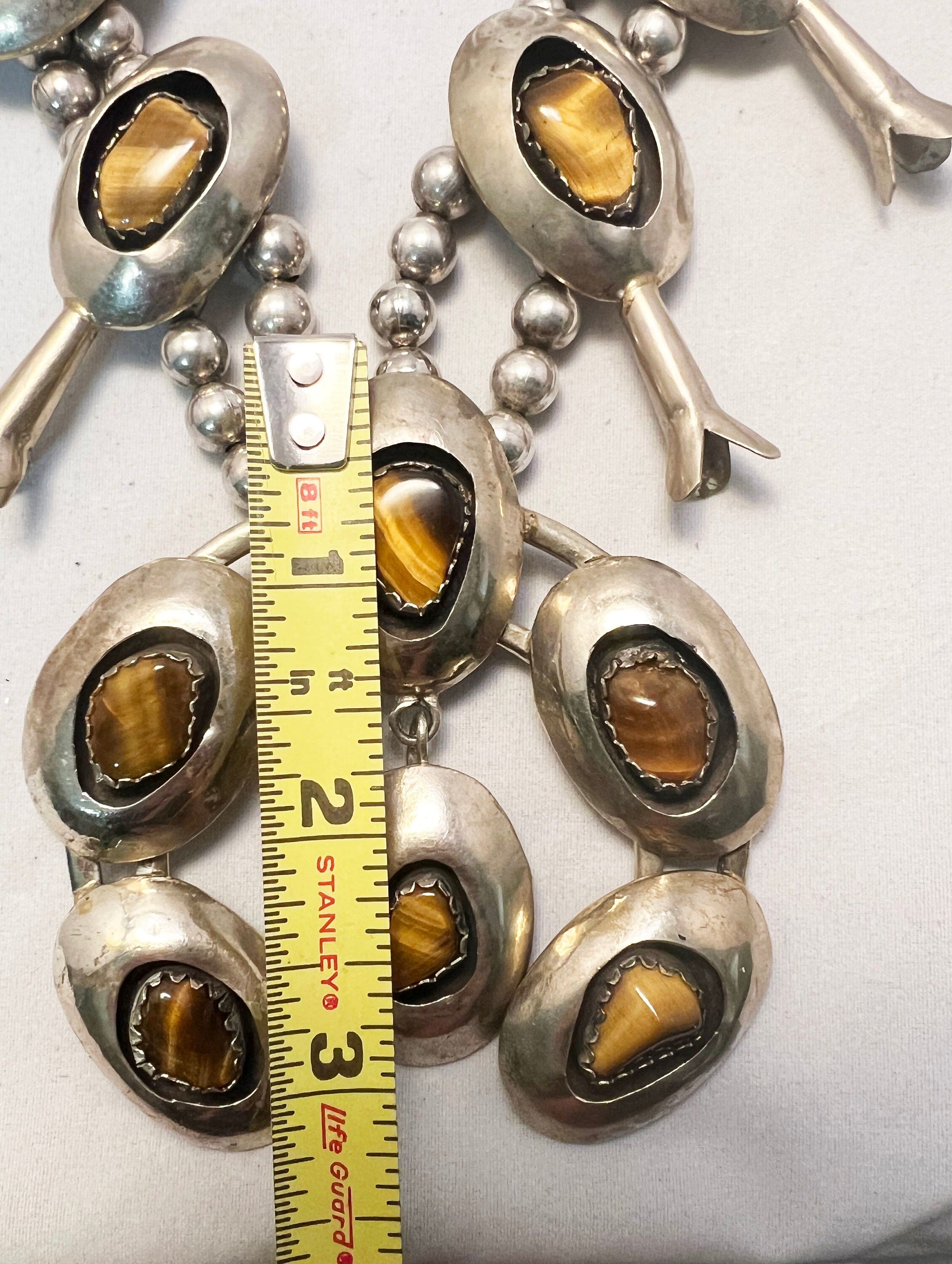 Navajo Squash Blossom With Shadowbox Tiger's Eye 24" - Etsy