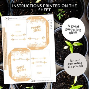 Printable Vegetable Seed Envelopes DIY Seed Packets Seed Storage Seed ...