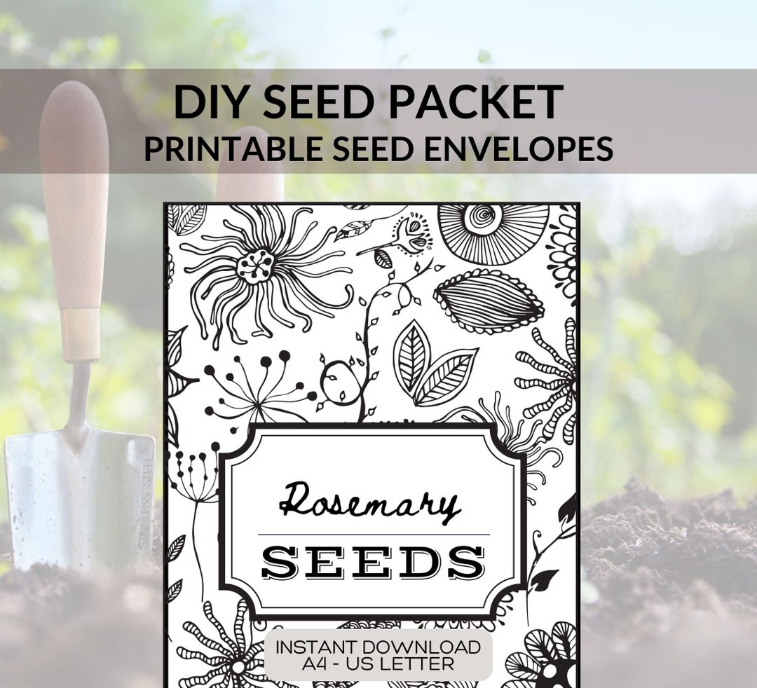 Printable Seed Envelopes: DIY Seed Packets for Flowers, Herbs, Veggies ...