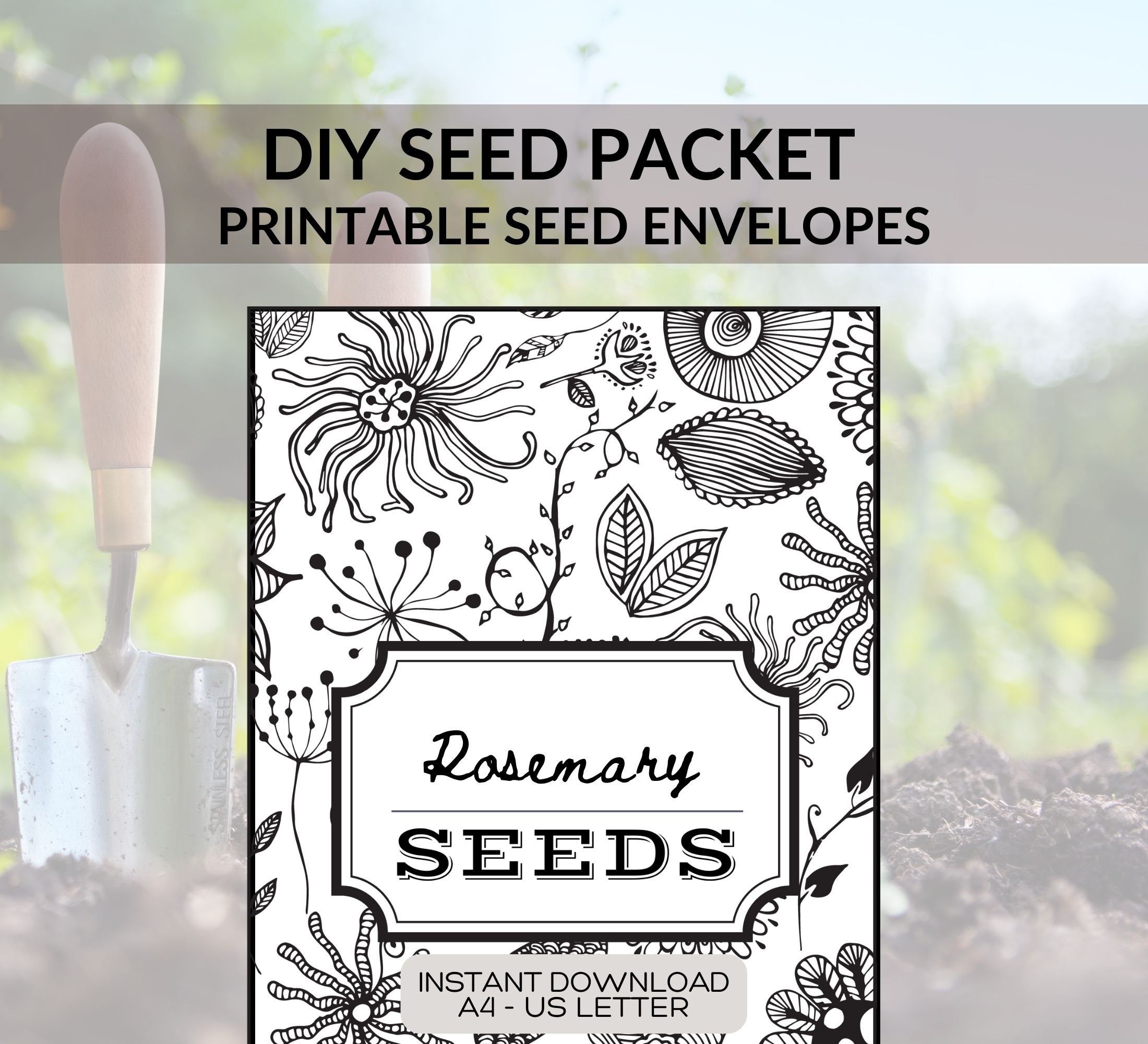 Printable Seed Envelopes: DIY Seed Packets for Flowers, Herbs, Veggies ...