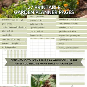 Printable Garden Planner: 24 Page Garden Journal (PDF A4 A5 Letter) - Etsy