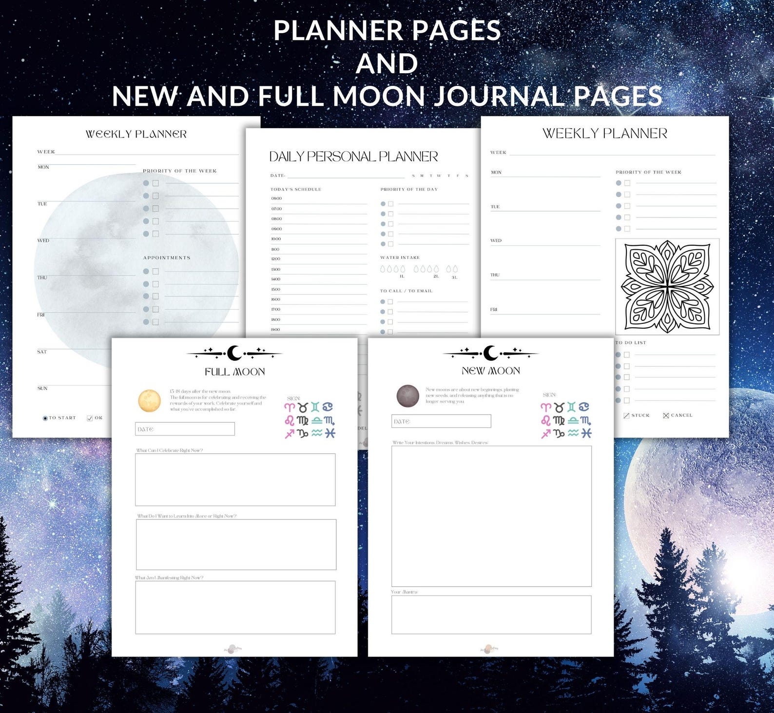 2025 Moon Planner: Lunar Calendar & Astrology Guide (PDF Download) - Etsy