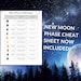 Moon Phase Period Tracker Printable: Circular Mood Chart (PDF Download ...