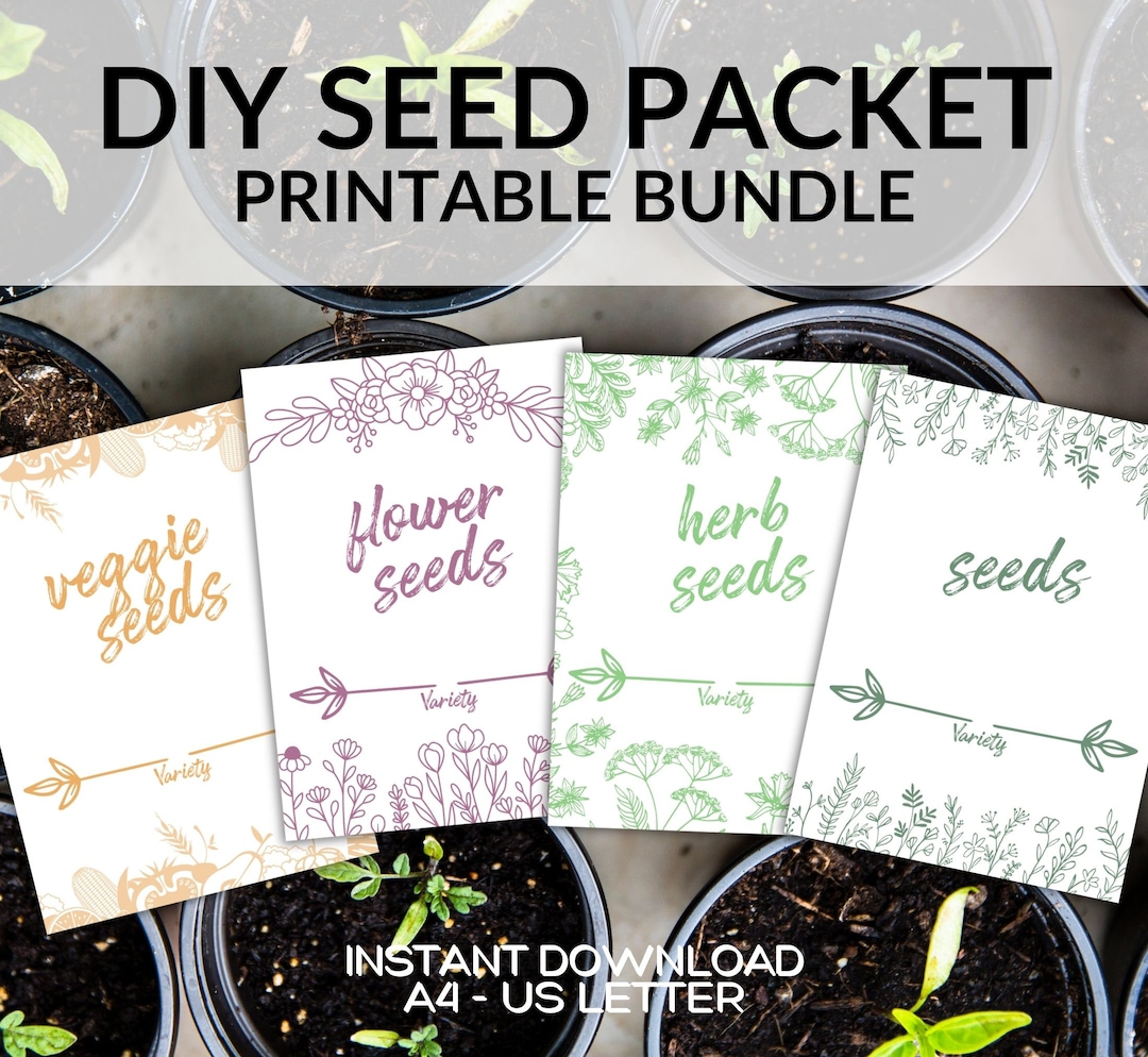 Printable Seed Envelopes DIY Seed Packets Seed Storage Seed Saving ...