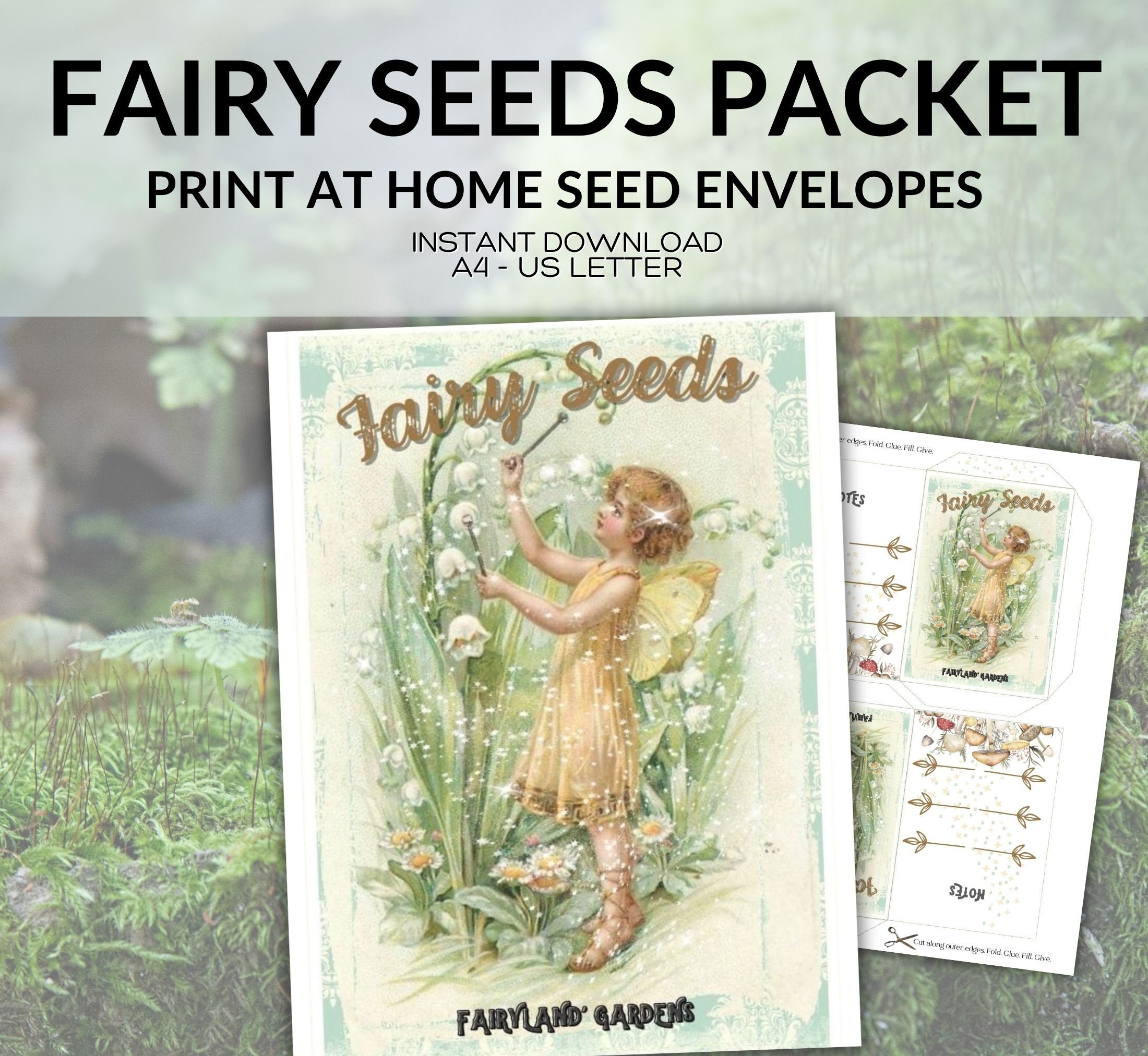 Fairy Seed Packet Printable PDF Instant Download, DIY Seed Saving ...