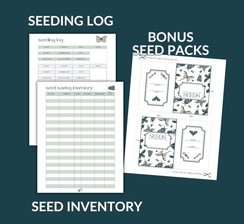 Printable Garden Planner Pages for Insect Lovers, Garden Journal Print ...