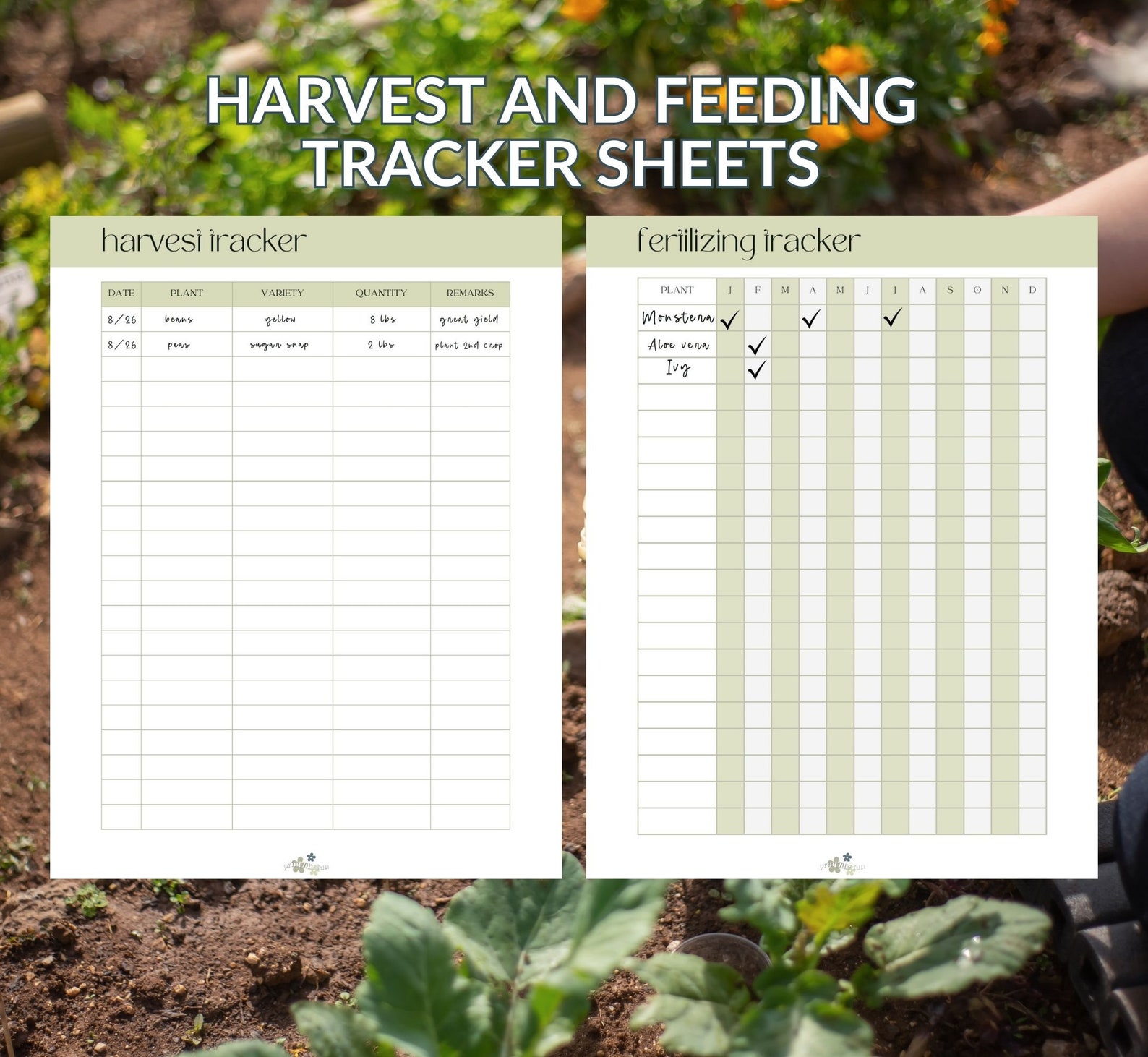 Printable Garden Planner 24 Pages Simple Efficient Garden Planner ...