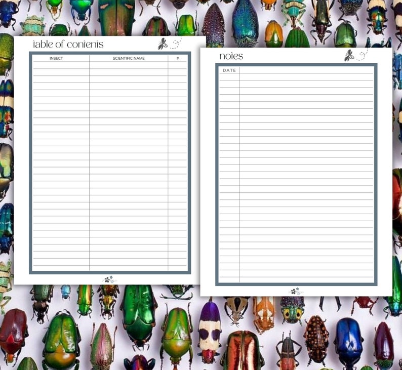 Insect Profile Printable: Entomology Studies, Science Biology (PDF ...