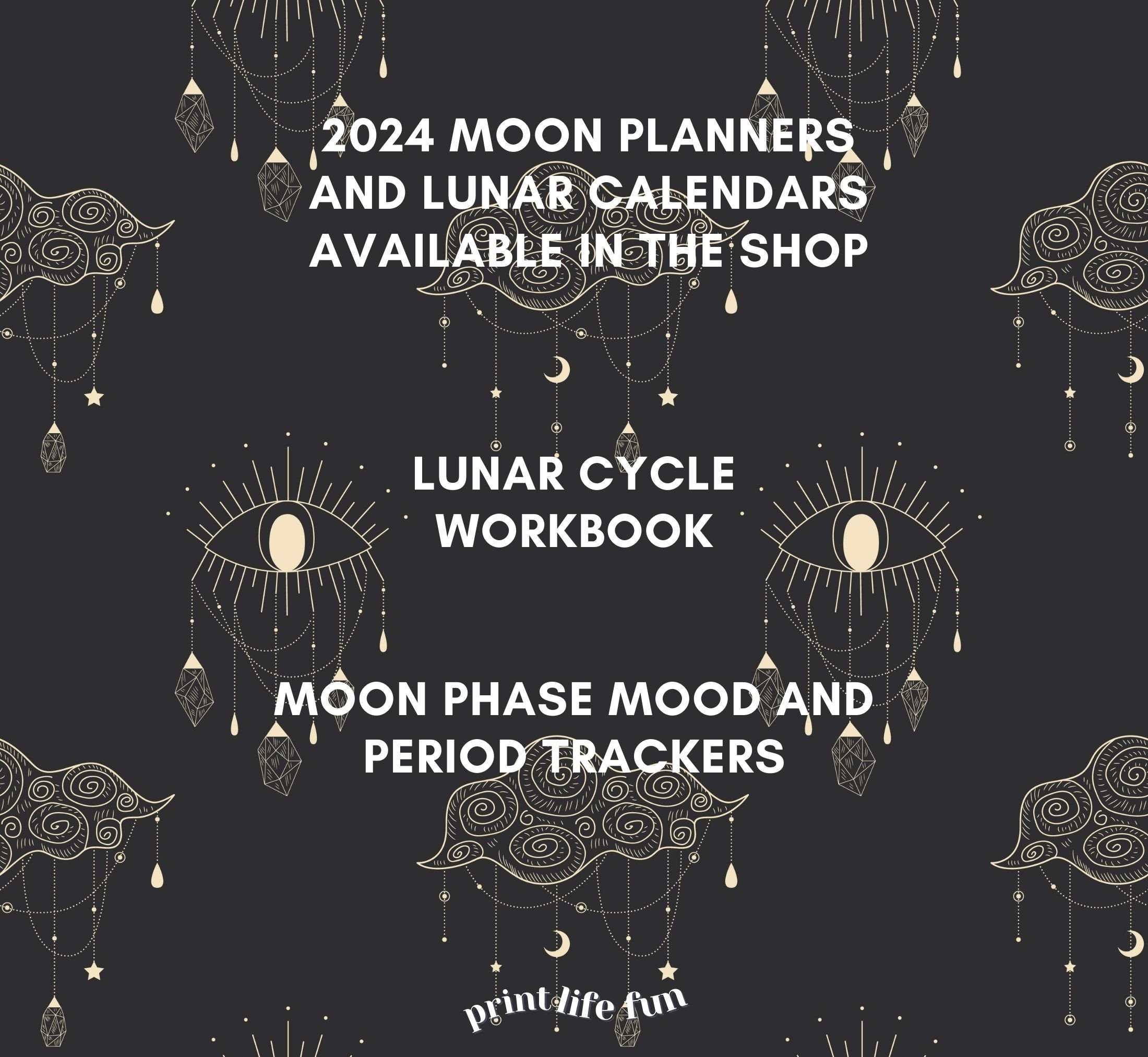 Moon Phase Cheat Sheets for Lunar Cycle - Printable Instant Download ...