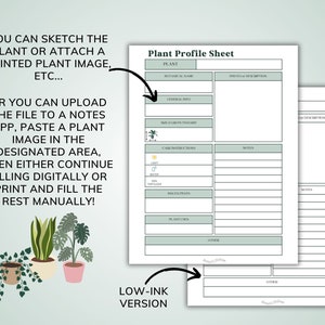 Plant Profile Printable: Houseplant Care Tracker (A5, A4, Letter Size ...