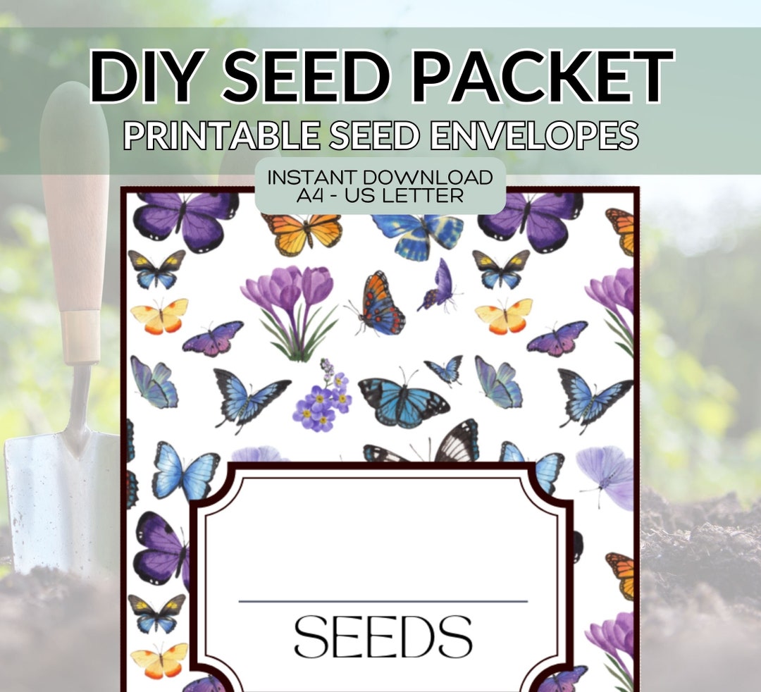 Printable Seed Packet PDF Instant Download in A4 and Letter Size - Seed ...