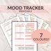 Daily Mood Tracker Printable Mental Health Journal Self Care Planner ...