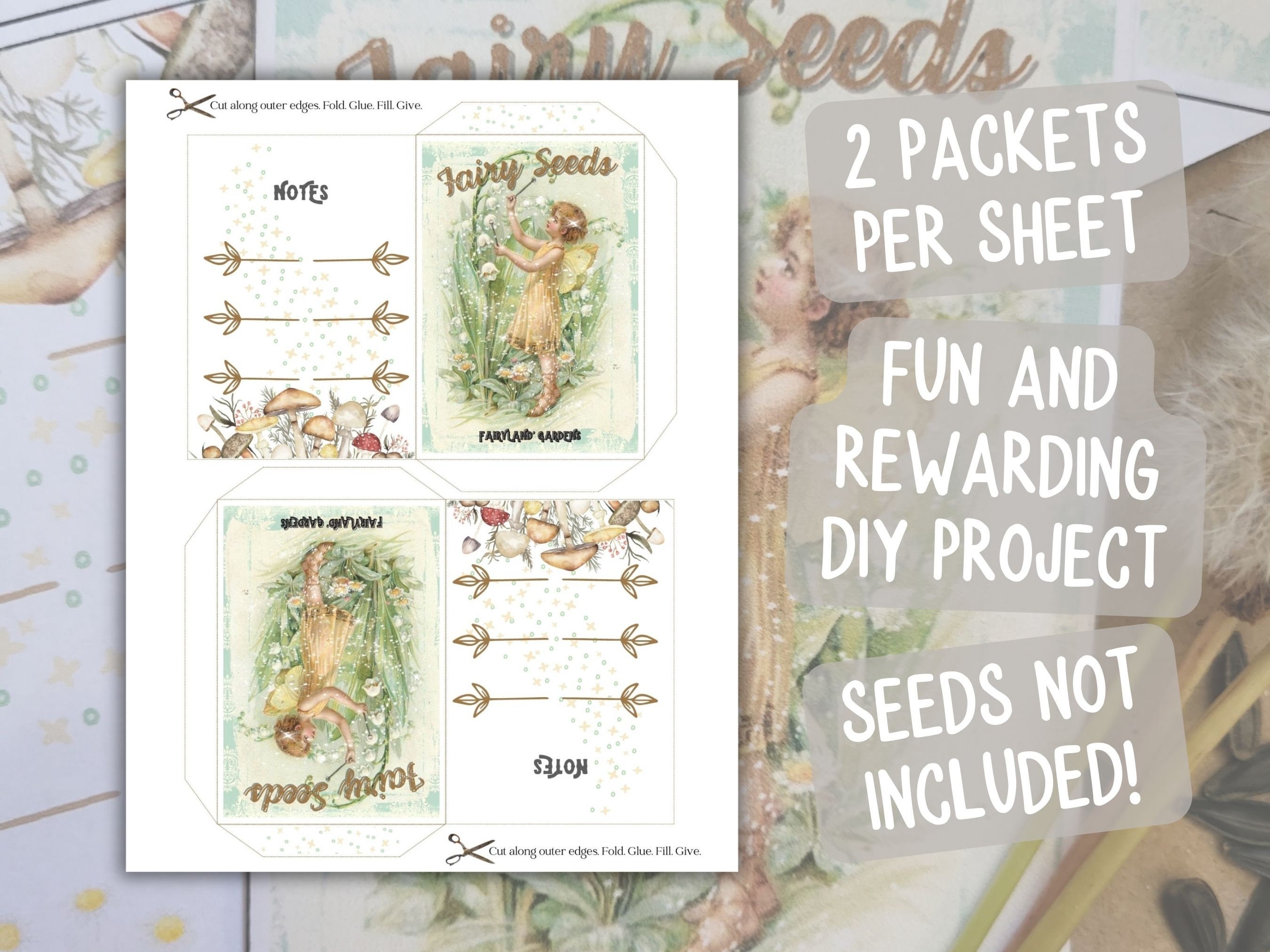 Fairy Seed Packet Printable PDF Instant Download DIY Seed - Etsy UK