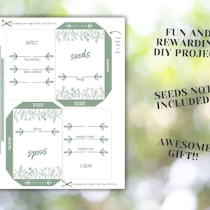 Printable Seed Envelopes DIY Seed Packets Seed Storage Seed Saving ...