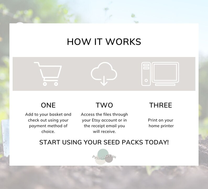 Printable Seed Envelopes: DIY Seed Packet Storage (PDF) - Etsy
