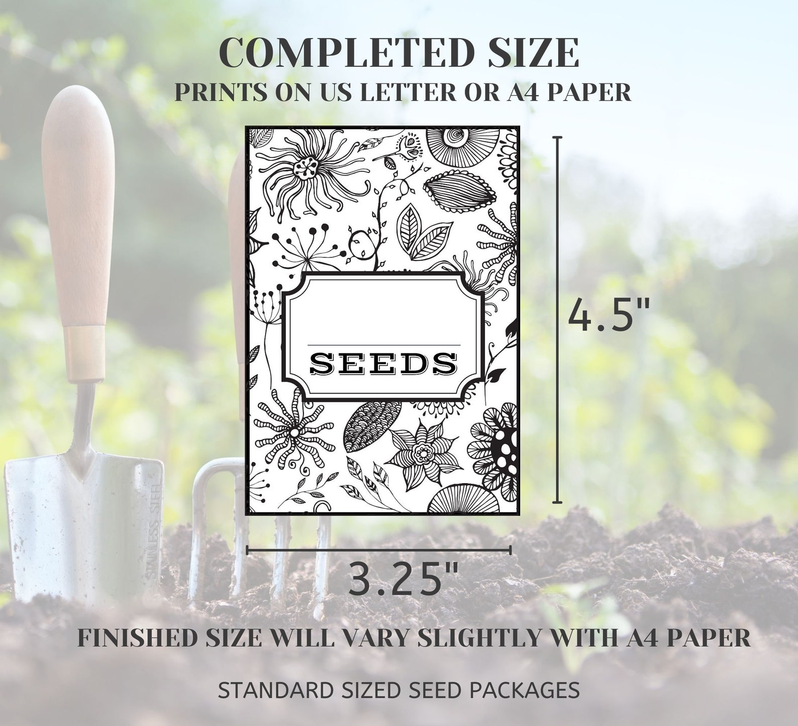 Printable Seed Envelopes DIY Seed Packets Seed Storage Seed Saving ...