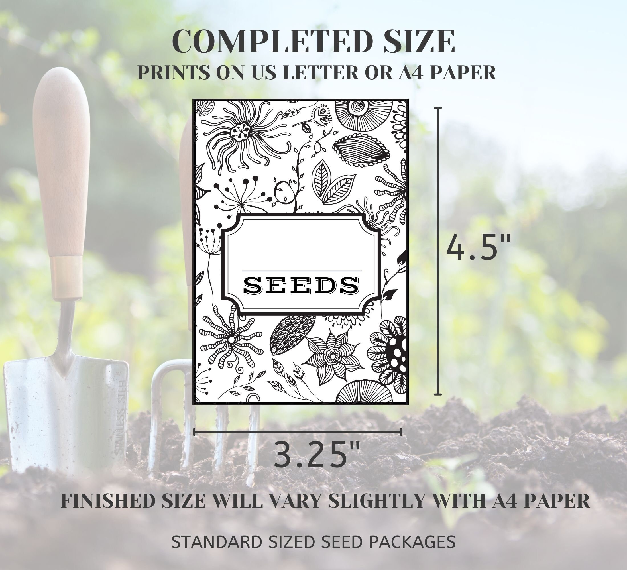 Printable Seed Envelopes: DIY Seed Packets for Flowers, Herbs, Veggies ...