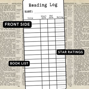 Reading Log Bookmarks With Reading Tracker - Printable PDF Download ...