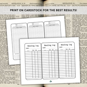 Reading Log Bookmarks With Reading Tracker - Printable PDF Download ...