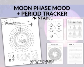 Printable Monthly Period Tracker Menstruation Period Cycle - Etsy